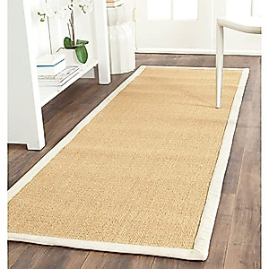 SAFAVIEH Natural Fiber Collection Accent Rug - 2' x 3', Marble & Grey, Border Sisal Design, Easy Care, Ideal for High Traffic Areas in Entryway, Living Room, Bedroom (NF441B)