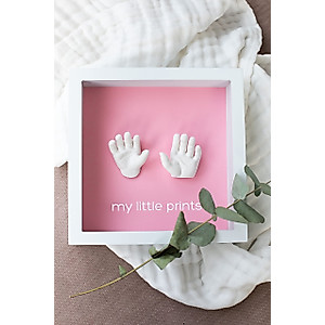 Pearhead Baby Hand and Foot Casting Kit, Newborn Keepsake Frame for Baby Girl or Boy