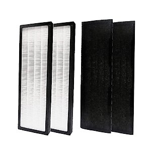 Nispira FLT5000 True HEPA Filter Replacement For Air Purifier AC5000, AC5000e, AC5250pt, AC5350b, AC5350bca, AC5350w, AC5300b, Black Decker BXAP040, BXAP250, Idylis IAP-GG-125, 2 Packs