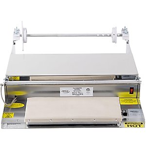 Winholt WHSS-1 Film Wrapping Dispenser, Counter Type, Aluminum & Stainless Steel, Teflon Hot Plate, ETL Listed, Holds 18"x8" Rolls, 3" Core Adapter, 115V, 750W, Ensures Fresh Food Protection