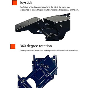 Keyboard Tray, Keyboard Platform Height Adjustable with Wrist Rest Rotating Keyboard Tray Under Desk Tilt Angle Adjustable Extendable Keyboard Drawers (Color : Beam Section, Size : 75cm)