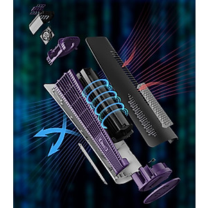 CONBOLA Bladeless Desk Fan, 16 Inch, Oscillating, LED Light, Timer, 10000mAh Battery Operated Rechargeable Fan, Gray