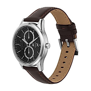 AX ARMANI EXCHANGE Men's Multifunction Brown Leather Watch (Model: AX1868)