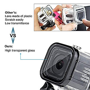 SOINSUN 60m Waterproof Dive Housing Case with Bracket Accessories for GoPro Hero 5 Session Hero 4 Session Hero Session Cameras
