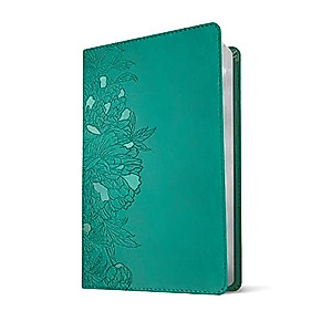 NLT Super Giant Print Bible, Filament Enabled (LeatherLike, Peony Rich Teal, Red Letter)