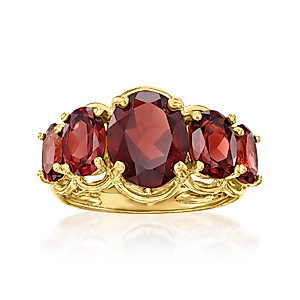 Ross-Simons 4.50 ct. t.w. Gemstone 5-Stone Ring in 18kt Gold Over Sterling