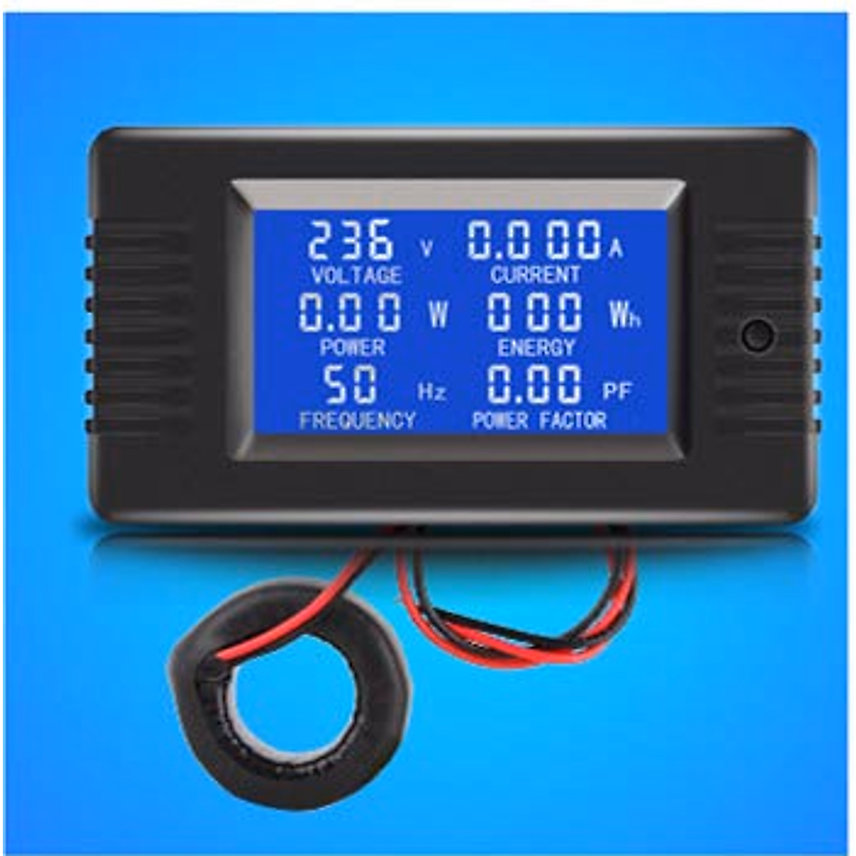 KNACRO AC Current Voltage Amperage Power Energy Panel Meter LCD Digital Display Ammeter Voltmeter Multimeter Current CT AC 80-260V 100A