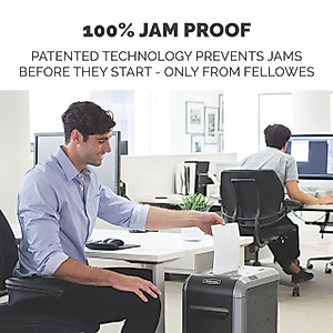 Fellowes Powershred 99Ci 18-Sheet Capacity, 100% Jam Proof Cross-Cut Paper Shredder, Black/Gray