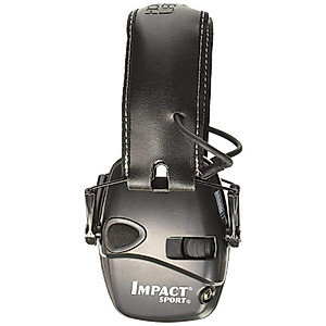 Howard Leight by Honeywell Impact Sport Sound Amplification Electronic Shooting Earmuff, Black