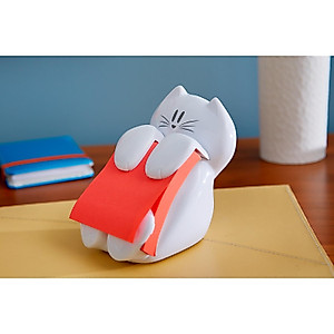 Post-it Pop-up Note Dispenser, Cat design, 3x3 in, 1 Dispenser/Pack (CAT-330) , White