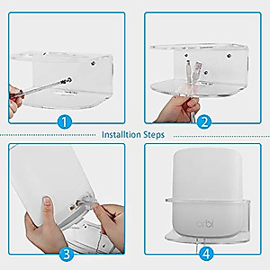 Acrylic Wall Mount Holder for NETGEAR Orbi Larger Whole Home Dual Band Mesh WiFi 6 System (RBK351)(RBK352)(RBK353)(AX1800) - Bracket Hanger Stand Holder for Orbi Larger WiFi 6 by TIUIHU (2-Pack)
