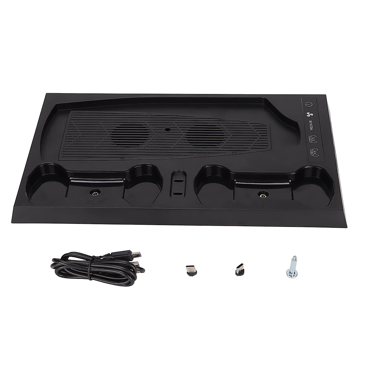 Septpenta Gaming Console Cooling Fan, Dual Fast Charge & Multi Power, 2 Magnetic Dongles, Premium Smart Chip, Dual 2800 RPM Cooling, Gp5 1510 Cooling Bracket for PS5