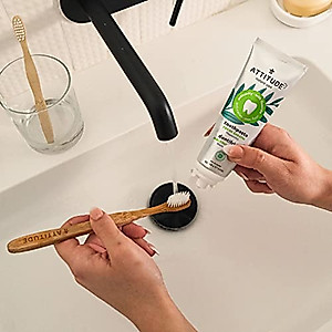 ATTITUDE Toothpaste with Fluoride, Prevents Tooth Decay and Cavities, Vegan, Cruelty-Free and Sugar-Free, Peppermint, 4.2 Oz