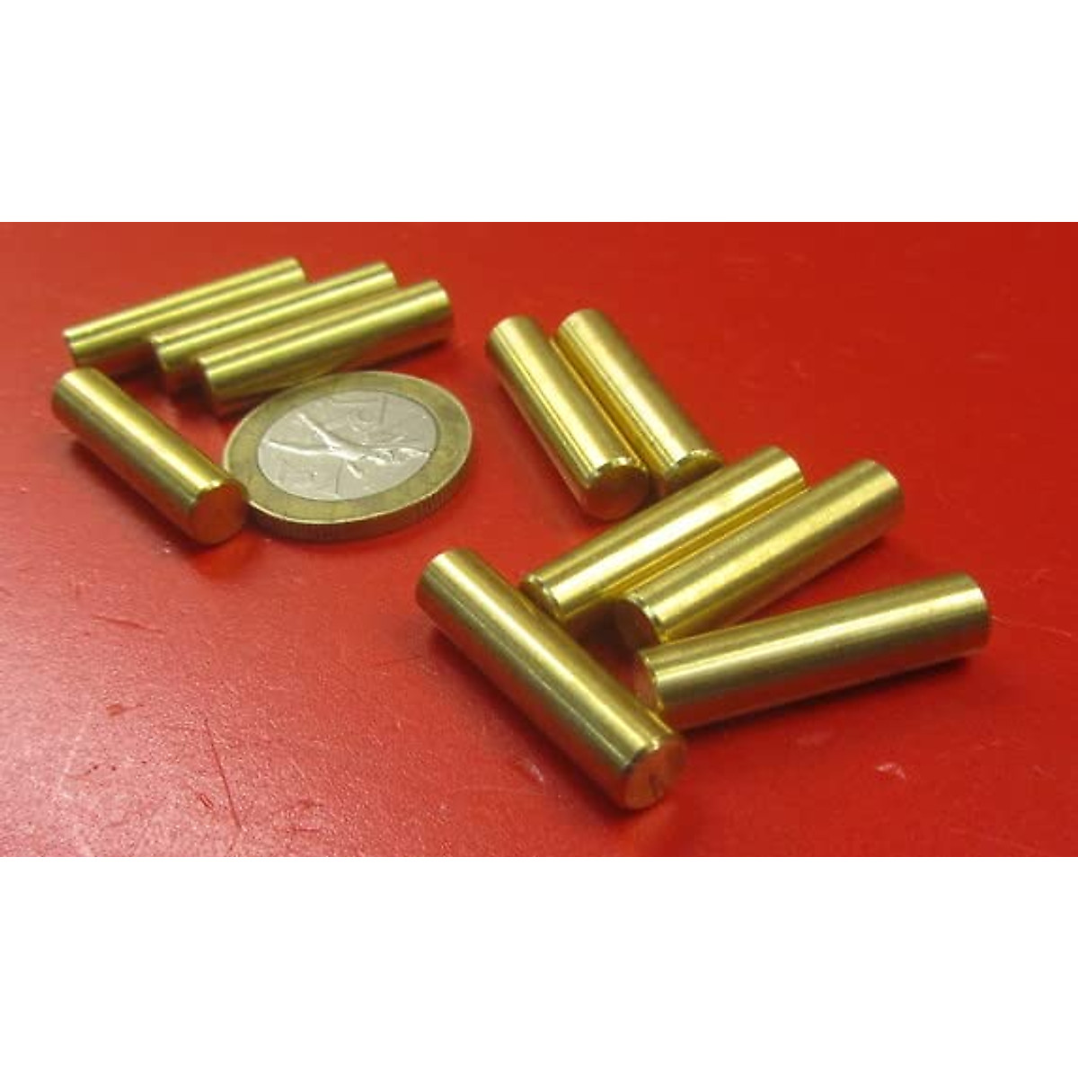 360 Brass Dowel Pin 1/4" Diameter x 1.00" Length 10 Pcs