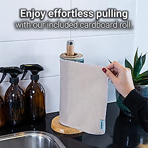Reusable Paper Towels - Value Pack of 24 Paperless Paper Towels! - 100% Cotton, Super Soft, Absorbent, Washable and Made To Last - Cut Back and Waste Less with our Cloth Paper Towels! By ZeroWastely
