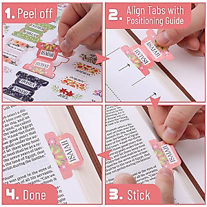 Mr. Pen- Bible Tabs, 121 pcs, Floral Design, Laminated Bible Tabs for Study Bible, Bible Tabs Old and New Testament Bible Book Tabs, Bible Tabs for Women, Tabs for Bible, Bible Index Tabs