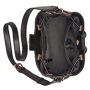 Calvin Klein Women's Ash Crossbody Bag – Vegan Leather, Monogram, 2 Pockets, Brown/Khaki/Black, One Size