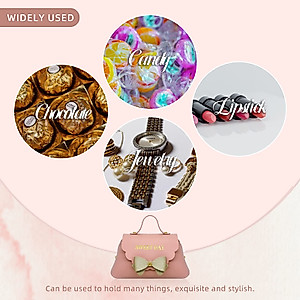 10 pack Pink Leather Bowknot Gift Boxes, Reusable Birthday Party Favor bag Candy Gift Boxs with Gold Bow For Wedding Baby Showers Christmas Party Decoration，5 inches x3.5 inches (Pink)