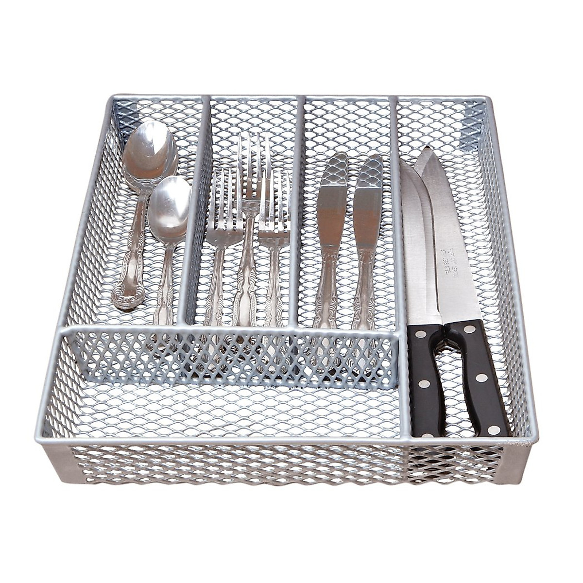 Kitchen Details, Utensil Holder, Drawer Organizer, Grey Small Cutlery Tray