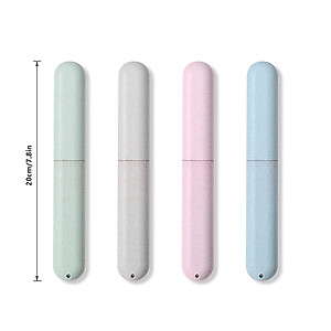 Yunking 8 Pack Travel Toothbrush Case Plastic Portable Toothbrush Holder for Travel, Business, Home, Camping, School