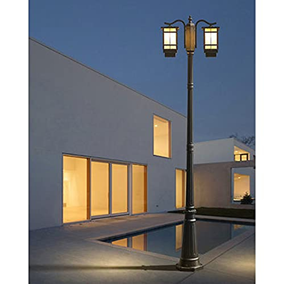 Enlylyog Courtyard Lamp, Outdoor Home, Outdoor Waterproof Garden Villa High Pole Lamp, Community Street Lamp, Commercial Shop Hotel Outdoor Column Head Lamp