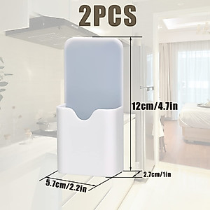 LUTER 2pcs Magnetic Pen Marker Holders, Dry Erase Marker Magnetic Cup Holder Organizer Home Office Supplies for Refrigerator Whiteboard Locker (White)