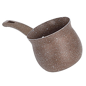 BTSEURY Anti Stick Milk Pan, Lightweight Mini Milk Coffee Pot Sauce Pan Aluminium Alloy for Coffee Butter Chocolate Heating (10cm)