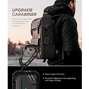 MOBOSI for AirPods Pro 2 Case 2022, Full-Body Shockproof AirPods Pro 2nd Generation Case with Keychain, Vanguard Armor Military Grade Hard Shell AirPod Pro 2 Case Cover for Men Women, Black