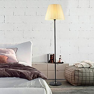 Floor Lamp LED Floor Lamp Dimmable Nordic Simple Metal Vertical Floor Lamp Fabric Lampshade Study Bedroom Living Room Floor Lamp Standing Light (Size : Remote control switch)