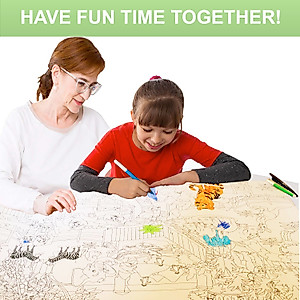 ALEX Art - Zoo Animals Giant Coloring Poster, 38.5x26.7 inches, Art Craft Kit for Kids Ages 4-12