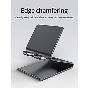 khosh ONE Cell Phone Stand Metal Cell Phone Stand and Holder, Great for Office Desk and Night Stand -Black- Silver (Black)
