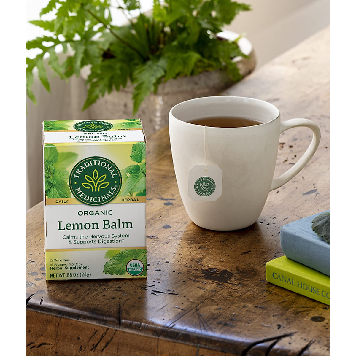 Traditional Medicinals Organic Lemon Balm Herbal Tea, Calming and Supports Digestion, (Pack of 3) - 48 Tea Bags Total