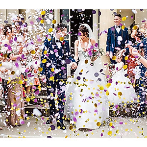 Purple Gold Confetti/Purple Gold Birthday Decorations/Purple Gold Party Table Decorations Purple Gold Graduation Party Decorations//Eid Mubarak Decorations/Purple Gold Baby Shower