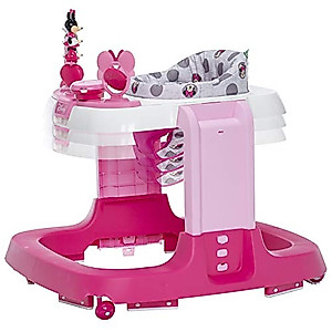 Disney Baby Ready, Set, Walk! DX Developmental Walker, Minnie Grey Dots