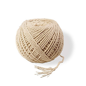 SpitJack Meat Trussing Needle and Butchers Cooking Twine Kit for Sewing Up Whole Hog, Pig, and Roasting Chicken and Turkey. 7 Inch Stainless Steel Needle and 185 Feet of Cotton Kitchen String.