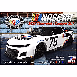 Salvinos JR Model 1/24 NASCAR 2023 Camaro ZL1 NASCAR 75th Anniversary Diamond Anniversary Plastic Model SJMNASCAR75
