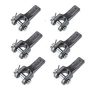 NORJIN 6 Pack 3/8 Weld-On Safety Chain Retainer, Forged Steel Chain Hooks for Truck Trailer Hitch, 25000LBS WLL 