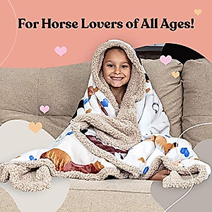 Horse Blanket - Lightweight 50x60 Inch Luxuriously Soft Horse Throw Blanket - Most Beloved Horse Gifts for Girls, Women, and Horse Lovers Everywhere