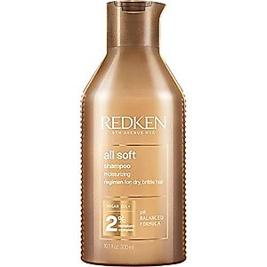 Redken All Soft Shampoo | For Dry / Brittle Hair | Provides Intense Softness and Shine | With Argan Oil | 10.1 Fl Oz (Pack of 1)