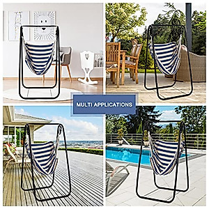 Hammock Chair with Stand, Heavy Duty Swing Stand and Chair for Indoor Outdoor Weather Resistant, Max Load 200 Lbs,for Swing Chair,Suitable for Indoor,Outdoor,Patio,Yard