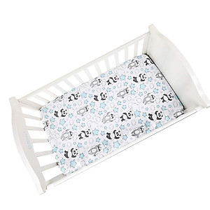 Organic Crib Sheets (2 Pack) - 100% Organic Jersey Cotton Fitted Crib Sheets for Standard Crib and Toddler Mattresses (Blue)