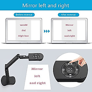 THUSTAR 8MP Document Camera & Webcam 4K with Dual Microphones, USB Visualiser A3-Size, 3-Level LED Lights, Image Invert Function, Fold, for Live Demo, Distance Education -Windows, macOS and Chrome OS