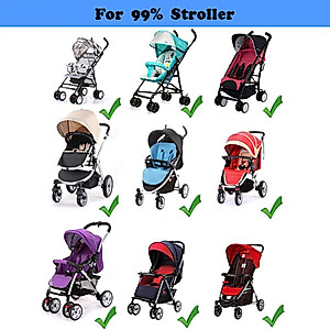 Baby Stroller Sun Shade, Universal Sun Protection Shield for Infant Car Seats Pram Buggy Pushchair Sun Rain Shade Cover Parasol Toddler Stroller Sunshade Awning Anti-UV Umbrella Canopy