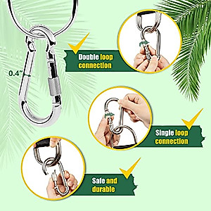 Greenity Tree Swing Strap Adjustable - 5ft Long Hammock Straps for Trees Heavy Duty - Lightweight Hammock Tree Straps with Carabiners Hold 2000 Lbs Fast Way to Hang Swings Using Rope Style Tree Strap