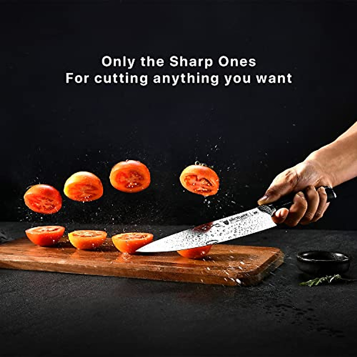 BRODARK Kitchen Knife Set with Block, Upgraded NSF (Food Safe) 15 PCS German Stainless Steel Professional Chef Knife Set with Knife Sharpener, Ultra Sharp Full Tang Knife Block Set, Best Gift