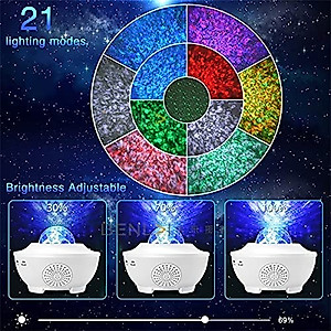 Galaxy Light Projector, Star Projector Night Light Bluetooth Music Speaker Starry Light Projector for Bedroom Kids Decor Party Ceiling, Work with Alexa & Google Asistant Smart WiFi Remote Control