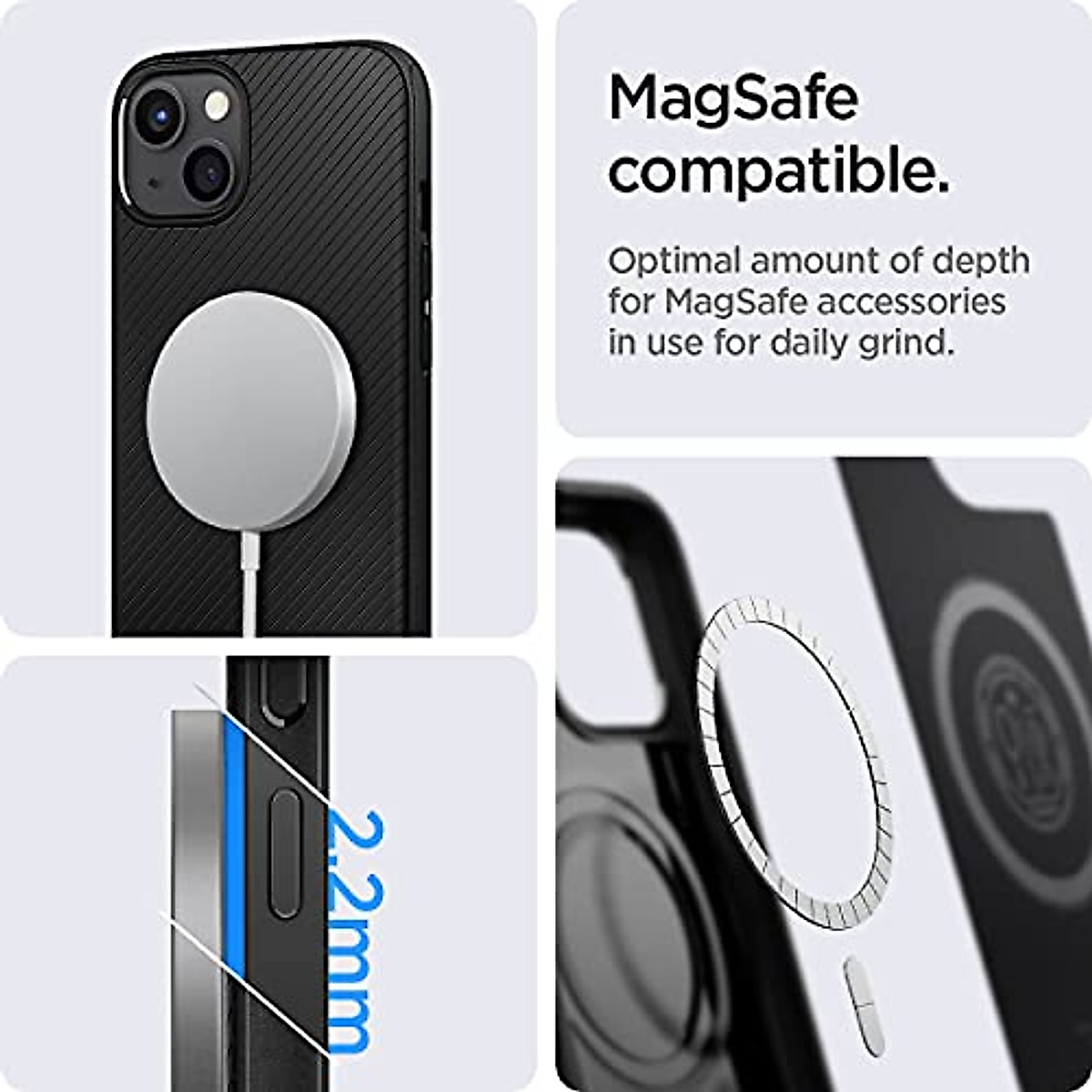 Spigen Mag Armor (MagFit) Compatible with MagSafe Designed for iPhone 13 Case (2020) - Matte Black