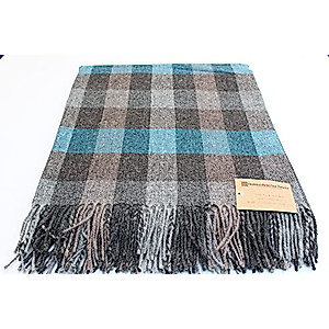 British Throw Blanket Made in England. 100% Pure New Wool English Blanket 59" x 72" Made in Huddersfield, Yorkshire by Huddersfield Fine Fabrics ®