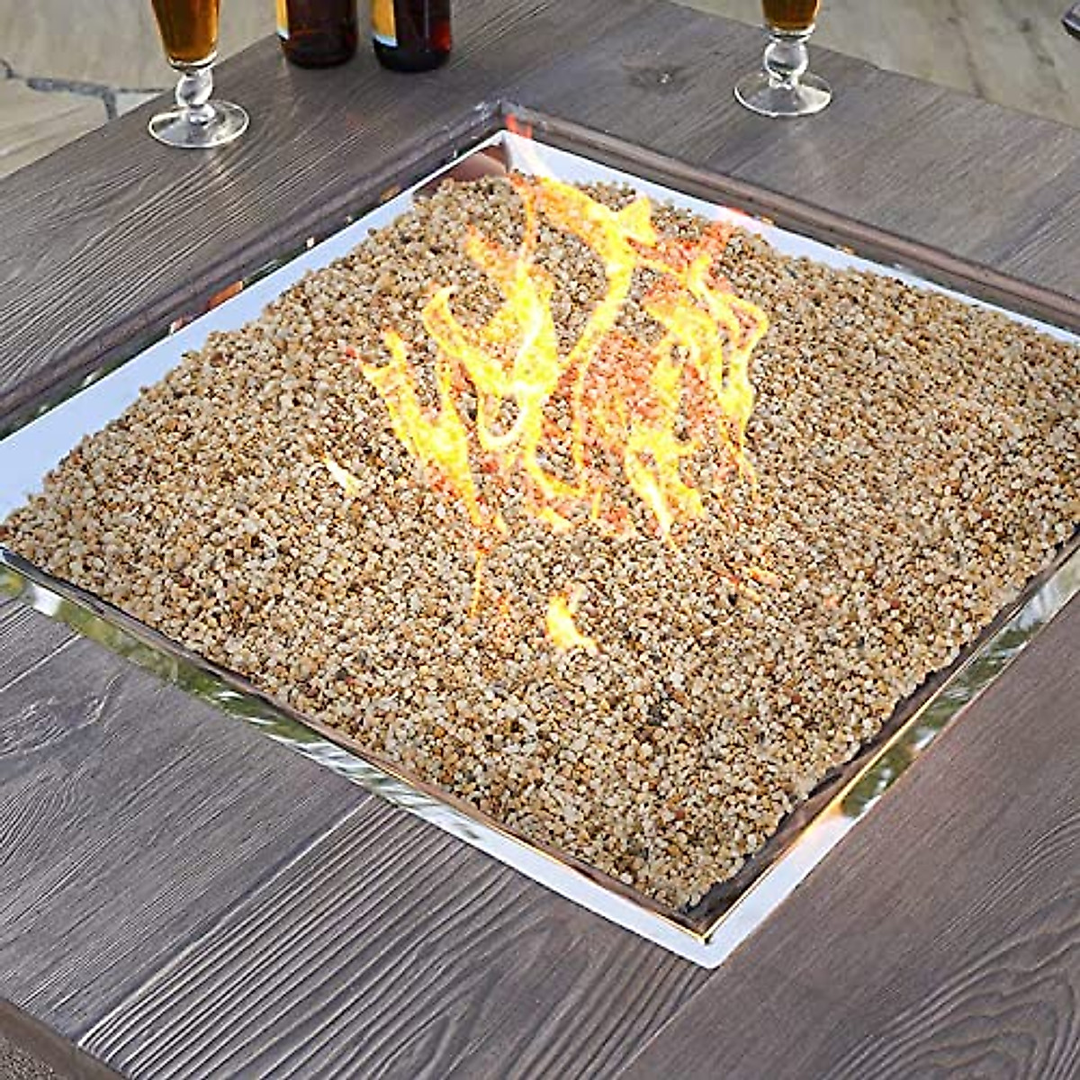 Mr. Fireglass Natural Silica Sand for Fire Pits, Fireplaces, Garden and Landscape Decoration, Fireproof Base Layer Fire Sand Gas Fire Pits Filler Under Lava Rock or Fire Glass, 10 Pounds