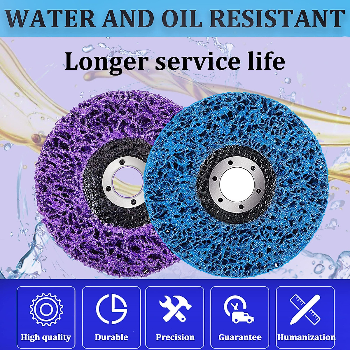 6 PCS Strip Discs Stripping Wheel for Angle Grinder, 4" x 5/8" Premium Silicone Carbide Strip Disc for Angle Grinder Clean and Remove Paint Coating Rust Welds Scaling Oxidation (100mm)